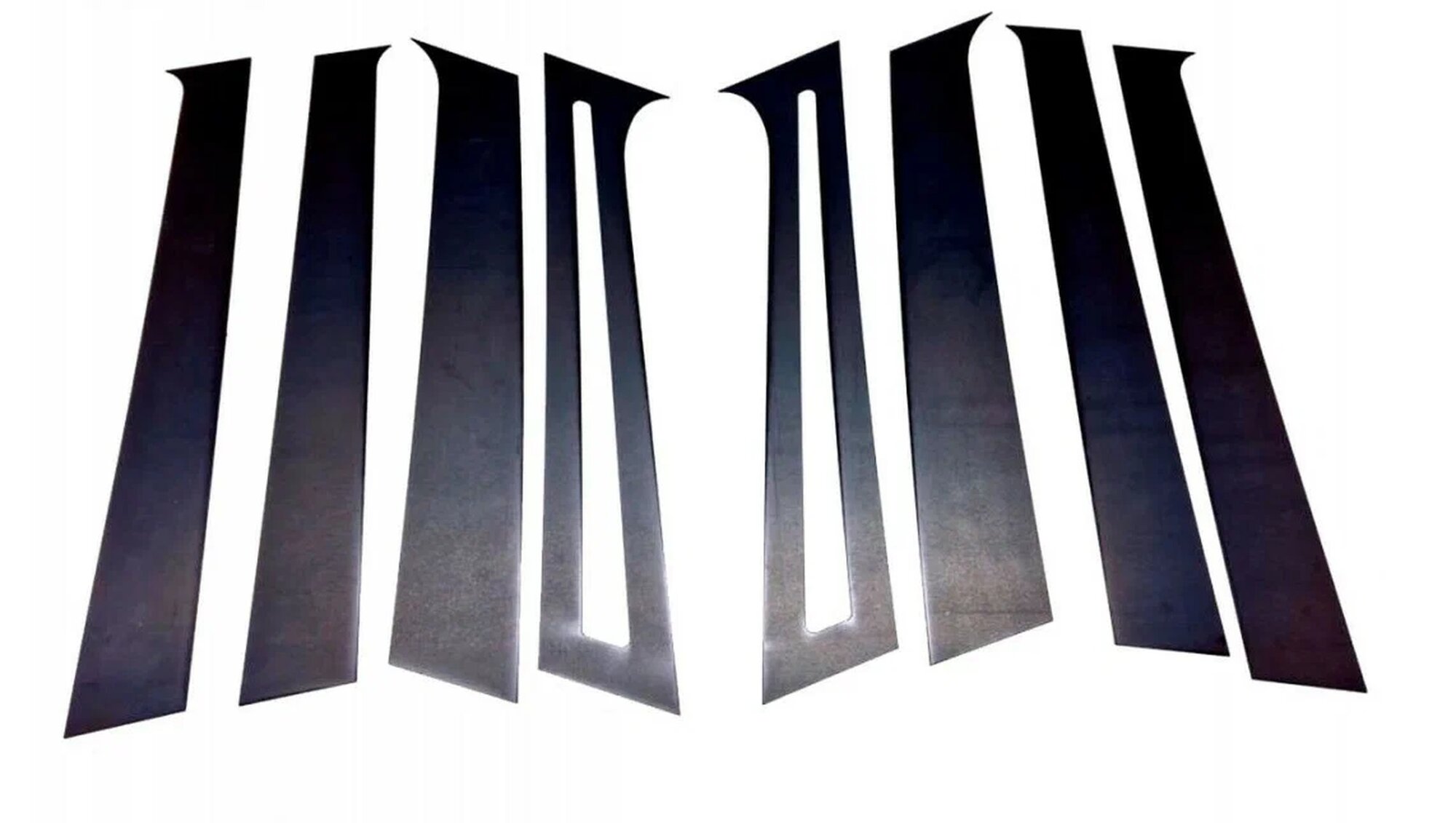 Декоративные полоски на стойки дверей KIA MOHAVE 2019-2022 (I рестайлинг-2), 8шт