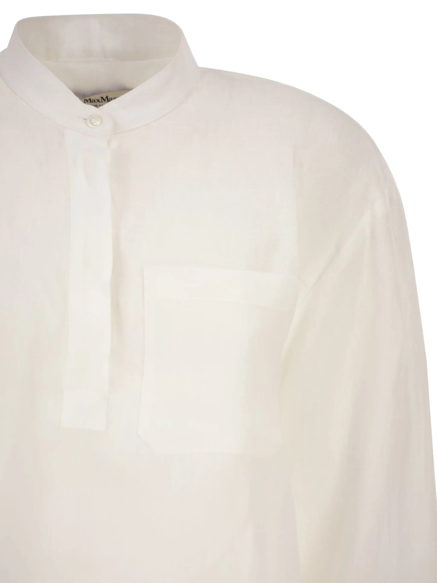 Рубашка Max Mara Pocket linen shirt, размер 40, белый — фото 1