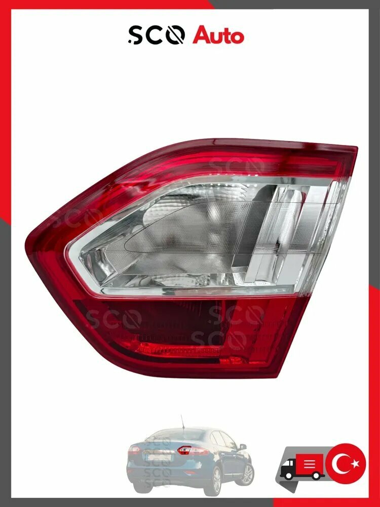 Sco Group Фары автомобильные, 1 шт, арт. Задний фонарь для рено флюенс Правый Стоп-сигнал для Fluence без гнезда Правый 265500038R
