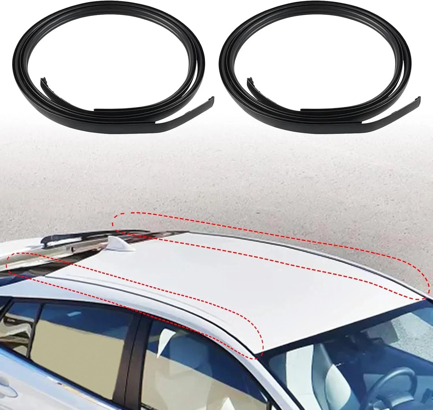 Резиновая накладка на крышу автомобиля для HONDA Fit 2009-2014, седан, 4-дверный, Left and Right