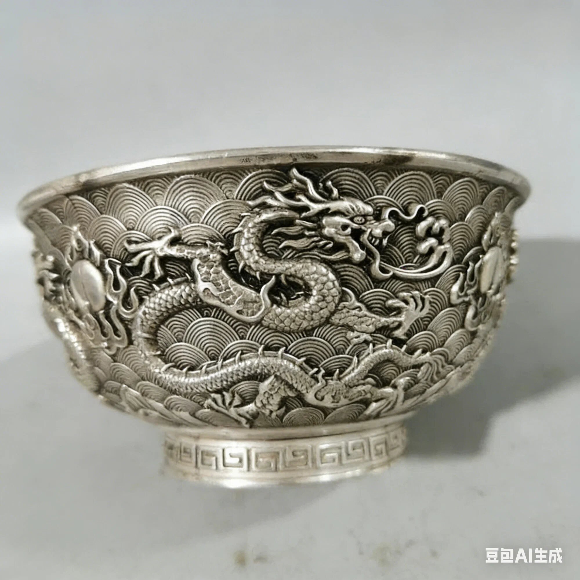 Старинная посеребренная чаша, 1933 г, коллекционный артефакт, белая, 300 г