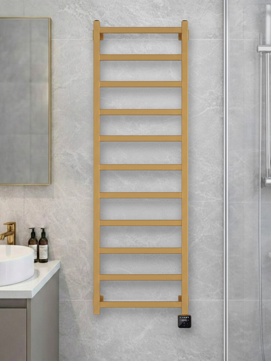 Quadro-1 Полотенцесушитель электрический EQ1 150x50 см Золото матовое