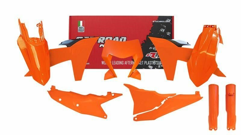 Комплект пластика KTM EXC, EXC-F, XC-W, XCF-W 150-500 оранжево-чёрный для мотоцикла