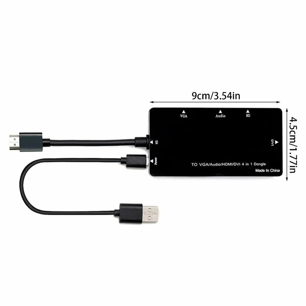 Адаптер HDMI VGA/DVI с аудио — фото 1