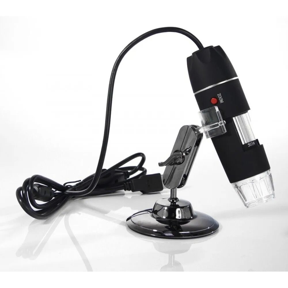 Цифровой USB микроскоп HD 500Х портативный электронный Digital Microscope с LED подсветкой и штативом — фото 1