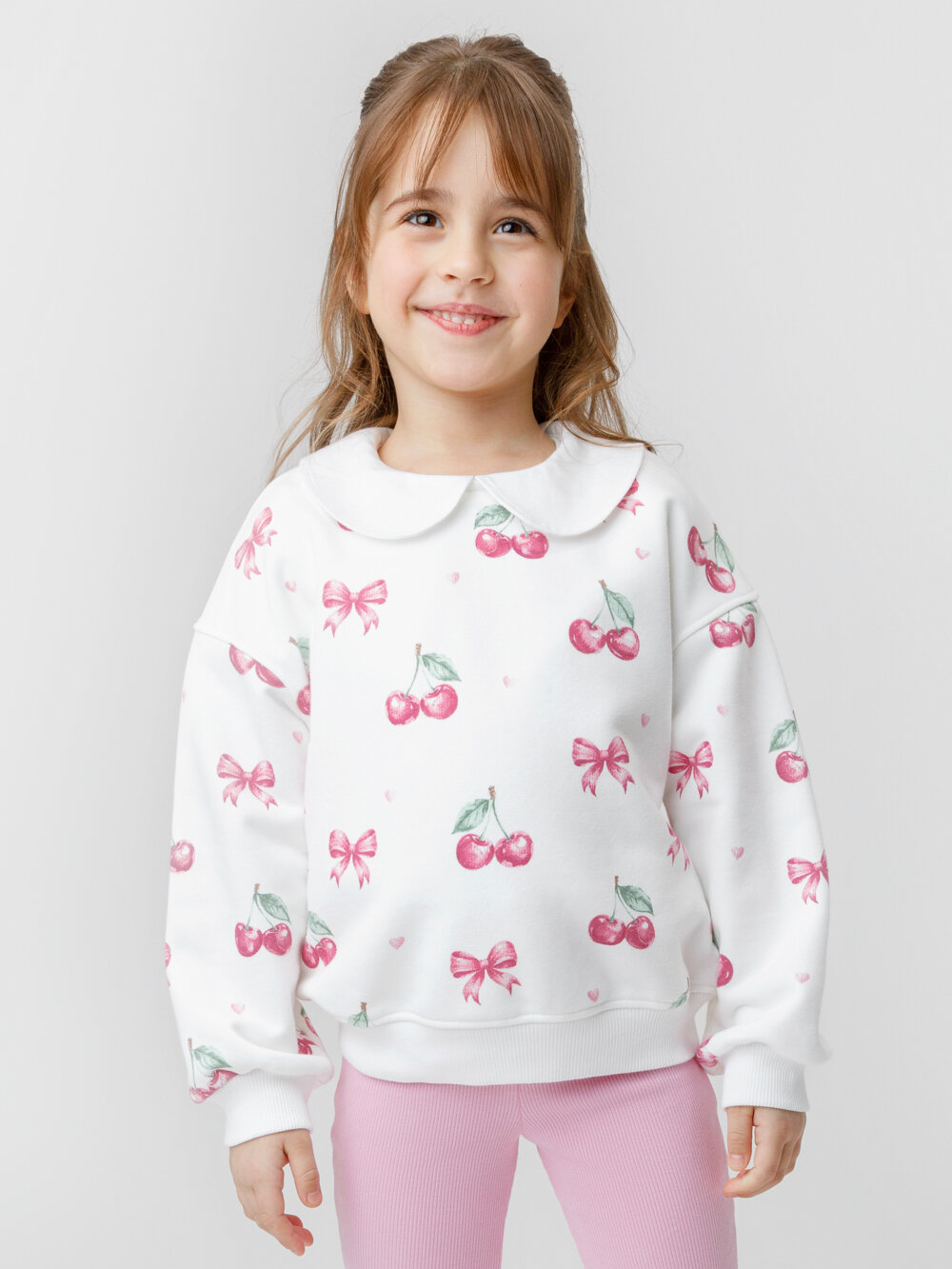 Свитшот хлопковый джемпер для девочки