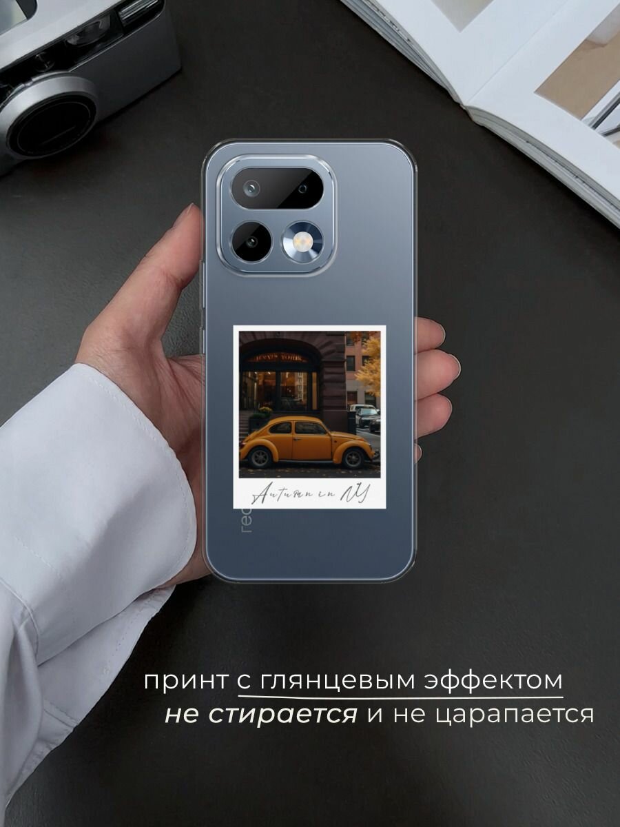 Силиконовый чехол на Realme 16 Pro / Реалме 16 Про с принтом Осенний палароид — фото 1