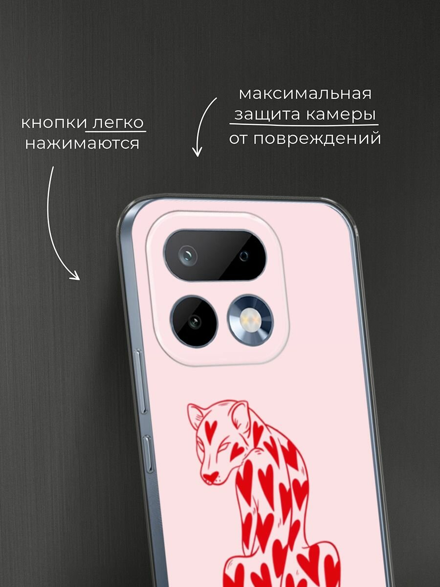 Чехол на Realme 16 Pro / Реалме 16 Про с принтом Heart panther 1 — фото 1