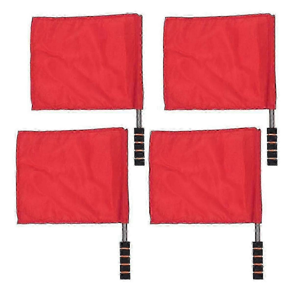 Красный спортивный судейский флаг 2025 года, 4 штуки, флаг судьи для легкоатлетических соревнований, флаг для футбольных