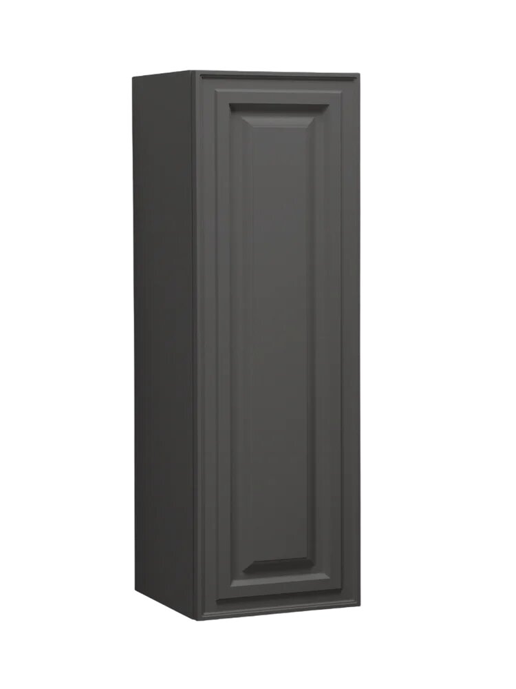 Шкаф-пенал для ванной Itana 4657839165743 30 подвесной, черный, 30 см, серый, матовый, с дверками, из МДФ, в стиле ретро