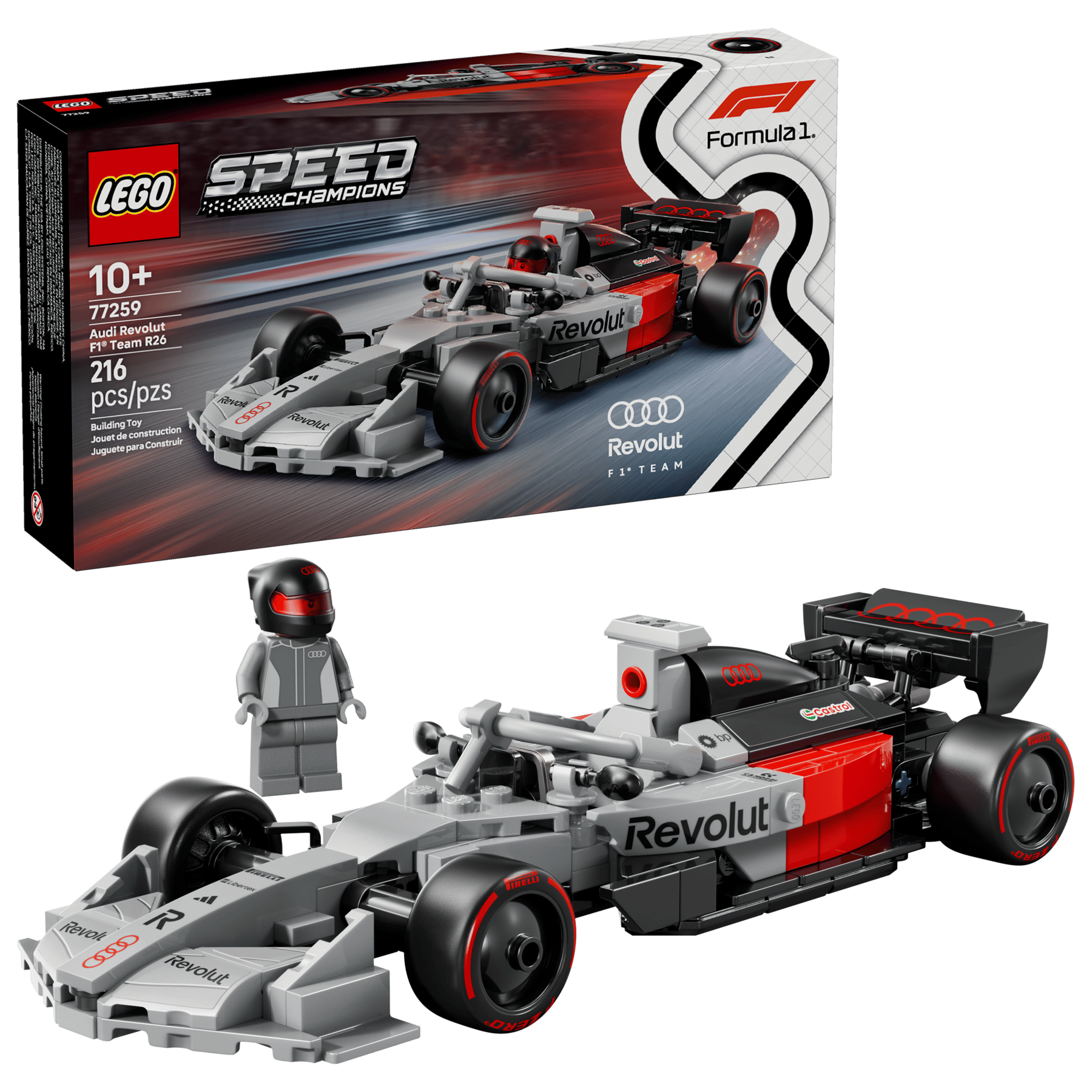 Конструктор LEGO Speed Champions 77259 Гоночный автомобиль Audi Revolut F1 Team R26, 216 дет.