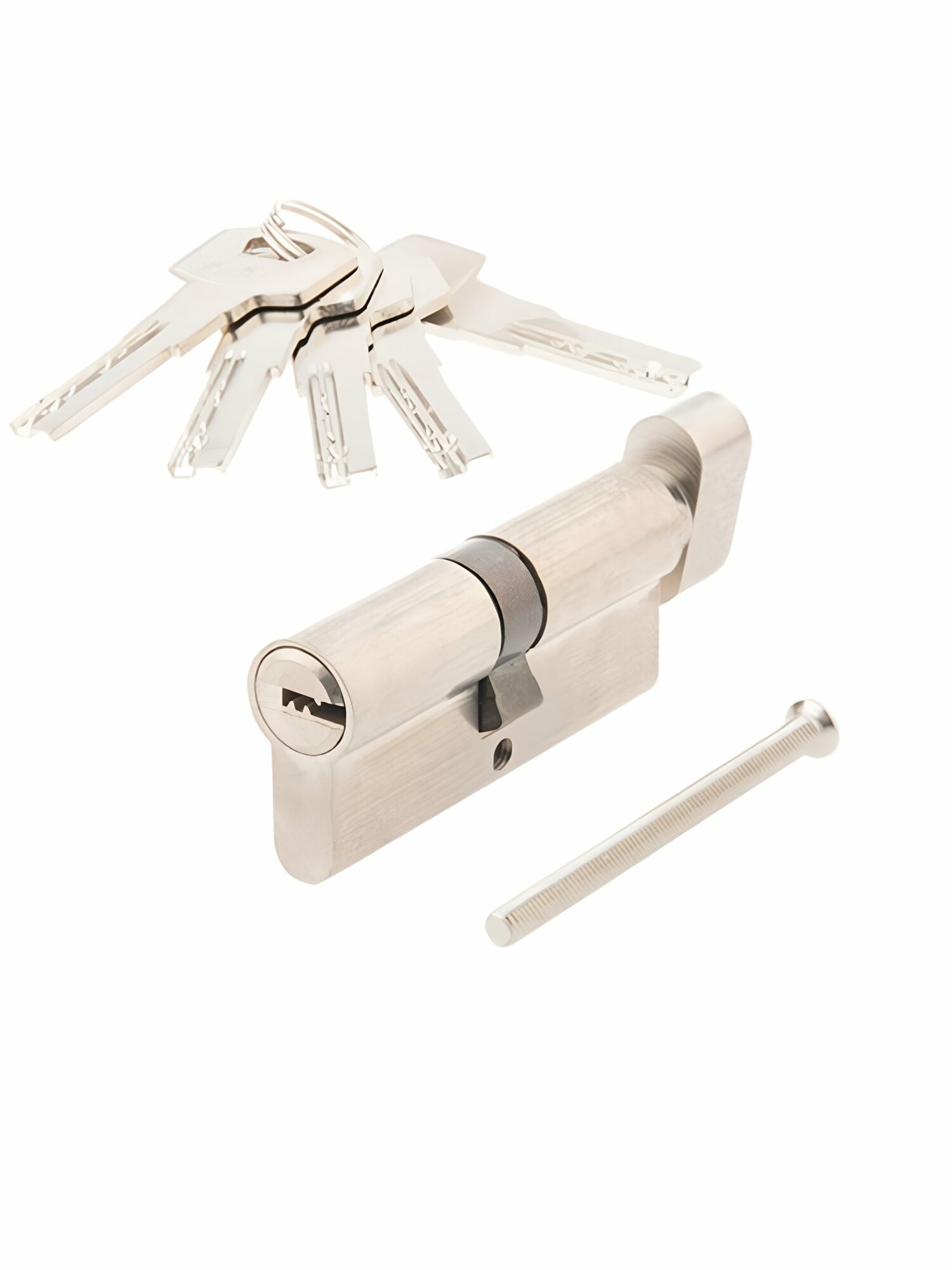 Личинка замка двери Vanger, YM-70-C-CR, 33928, 70 мм, с заверткой, никель