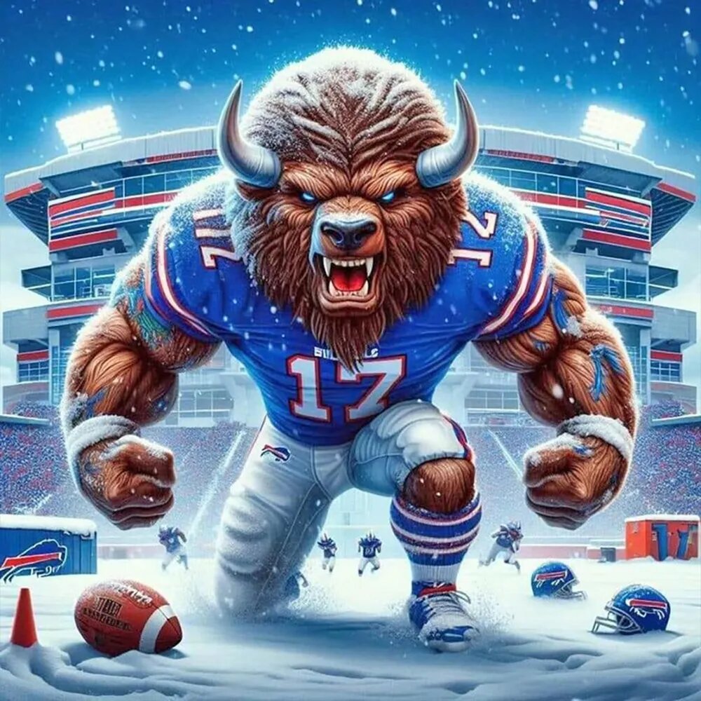 Диамантная картина Буффало Биллс в стиле 5D, 40 40 см, из смолы