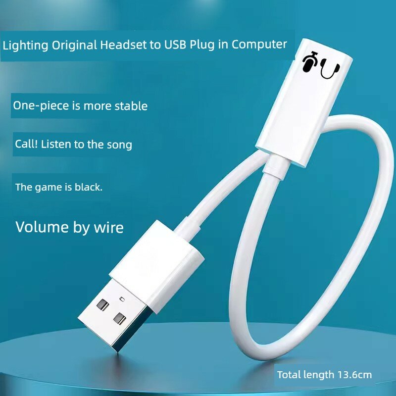 Адаптер Apple Lightning к Type-C для наушников с микрофоном, черный цвет, совместимость с USB-C компьютерами