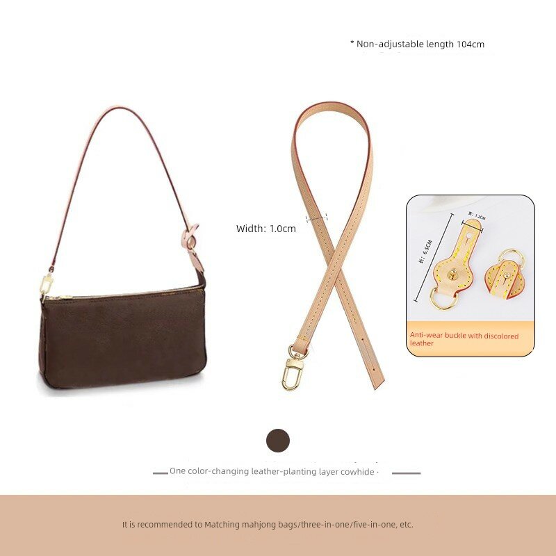 Лямка для сумки LV Speedy 20 из растительного таннажа, цвет изменяющийся кожа, одинарный замок, длина 104 см, в