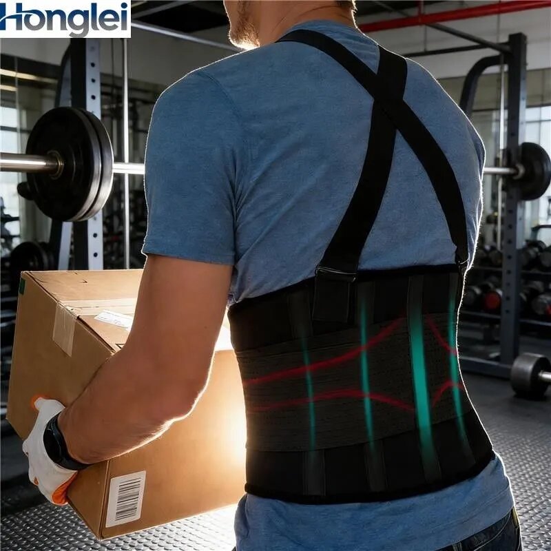 Пояс для тяжелой атлетики Hongei XXL черный, пояс для пауэрлифтинга для мужчин