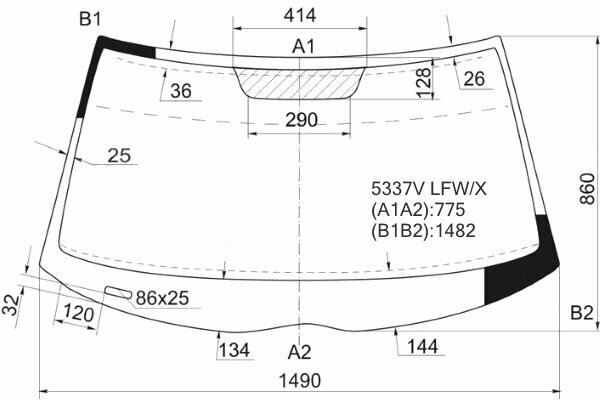 Стекло AGC 6969774 MERCEDES E CL W210 95-02 СТ ВЕТ