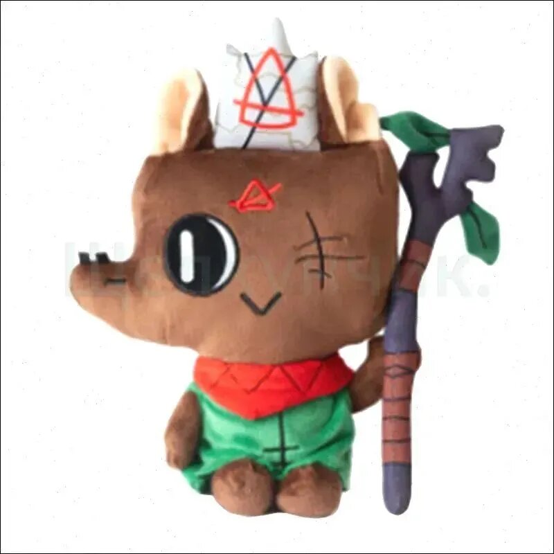 Коллекционная игрушка в виде овцы Cult Of The Lamb с коротким мехом, стильный дизайн в белом и черном цветах.