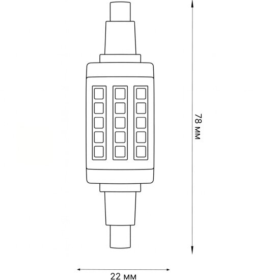 Светодиодная лампа Uniel LED-J78-6W/WW/R7s/CL PLZ06WH