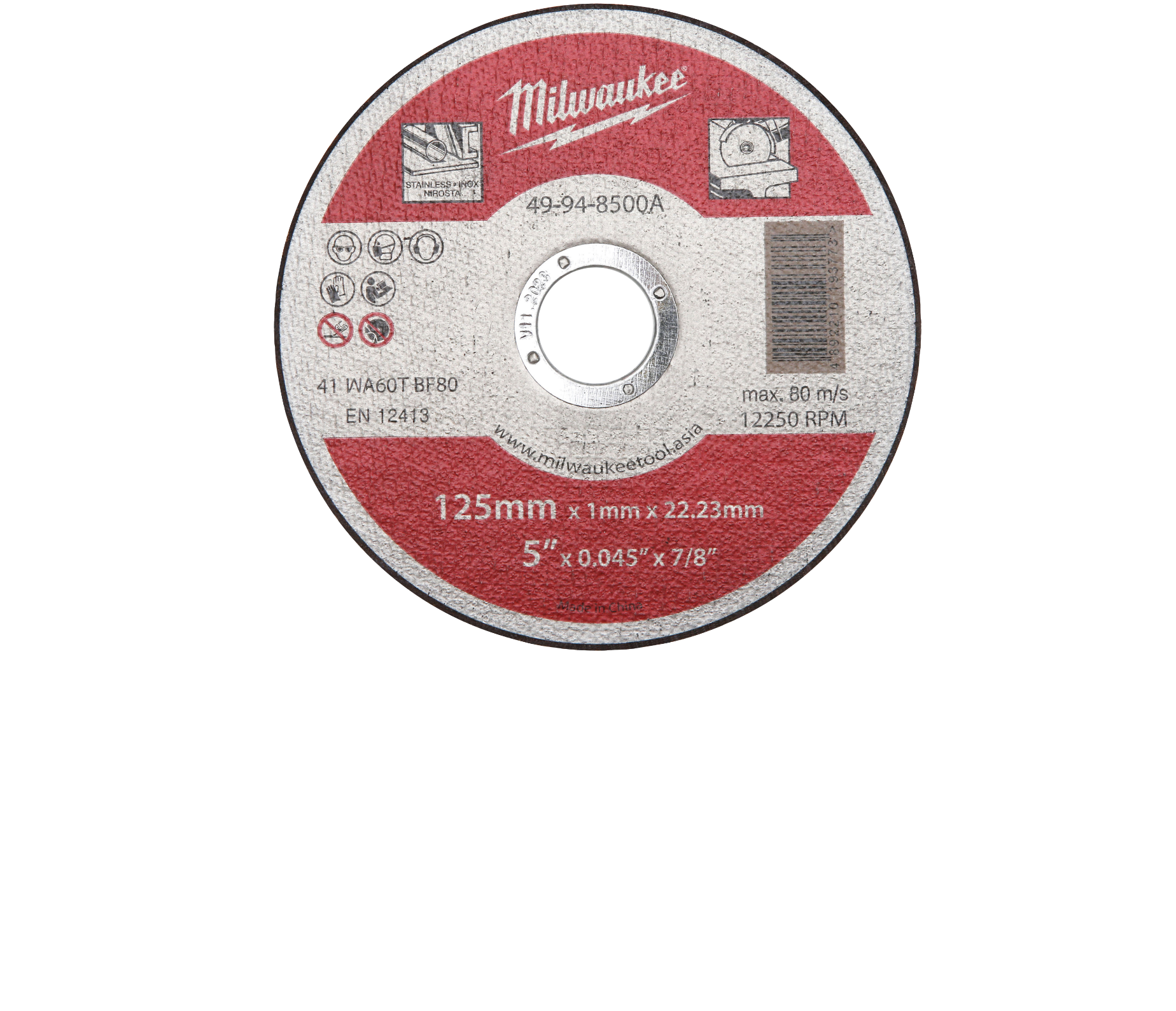 Отрезной диск Milwaukee 49-94-8500A 125 мм , 1 мм , 22.23мм .