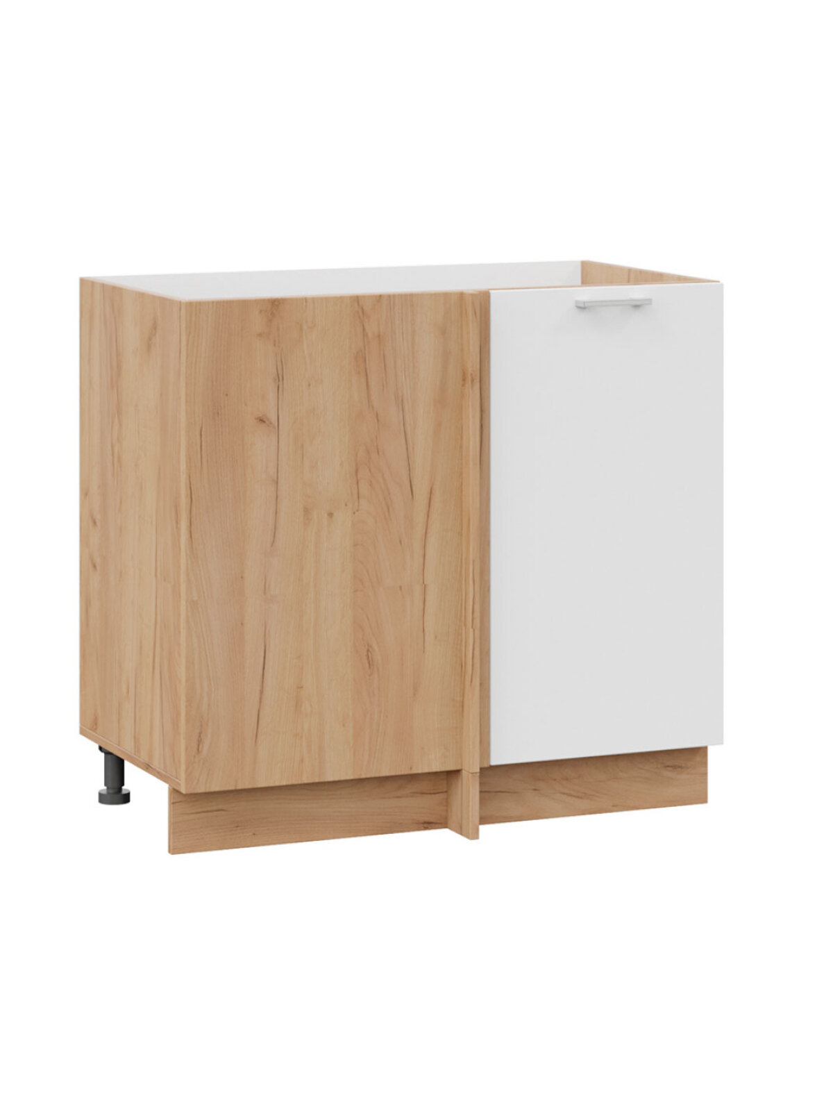 Шкаф кухонный угловой нижний 1000 Катрин (софт вайт) корпус крафт Huge Mebel. Ширина 1000 Высота 840. Модули кухонные нижние Huge Mebel. Ширина 1000 Высота 840