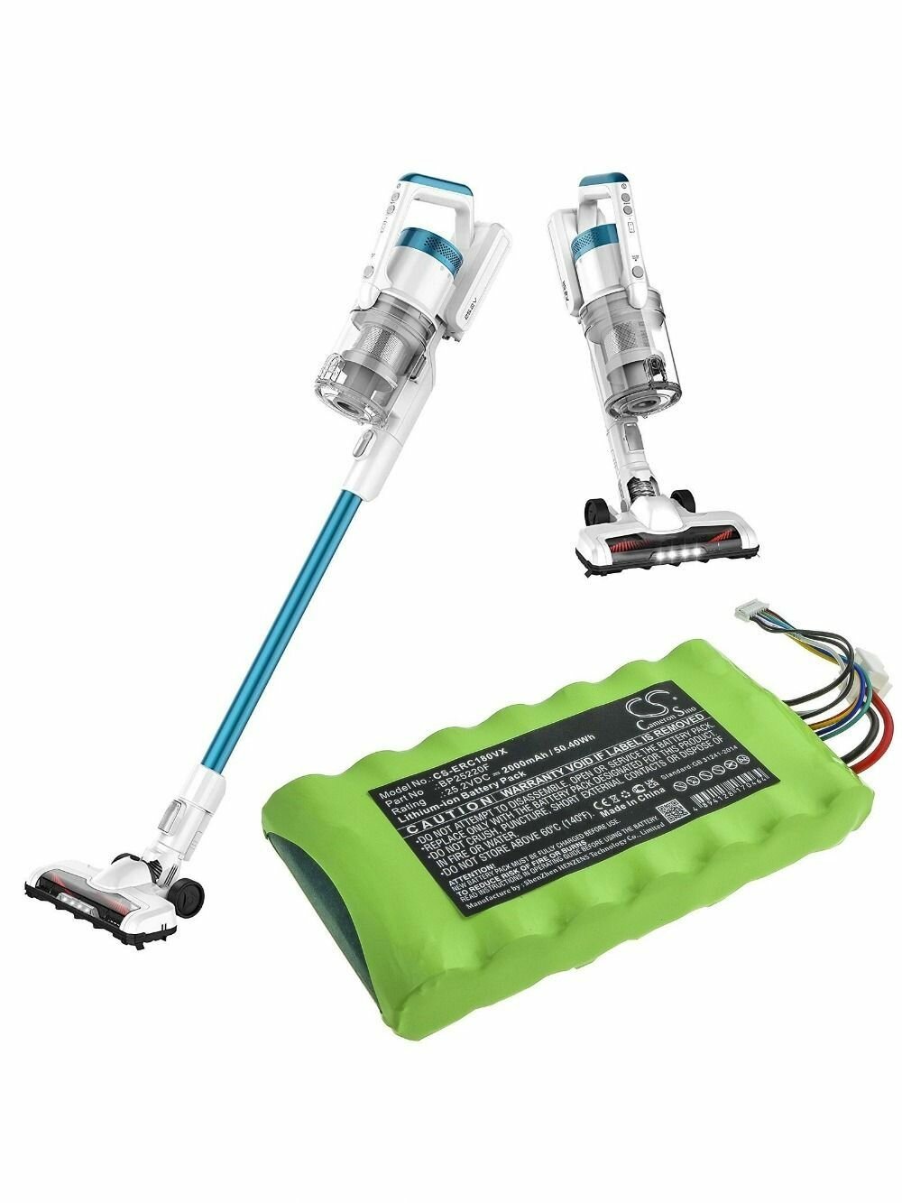 Аккумуляторная батарея BP25220F на 2000mAh, эксклюзивно совместимая с моделями DOFFLER HVC 330 NL, Eureka NEC180 Pro, Midea VSS 1800, VSS 3180, VCP 3930 и GMS3060