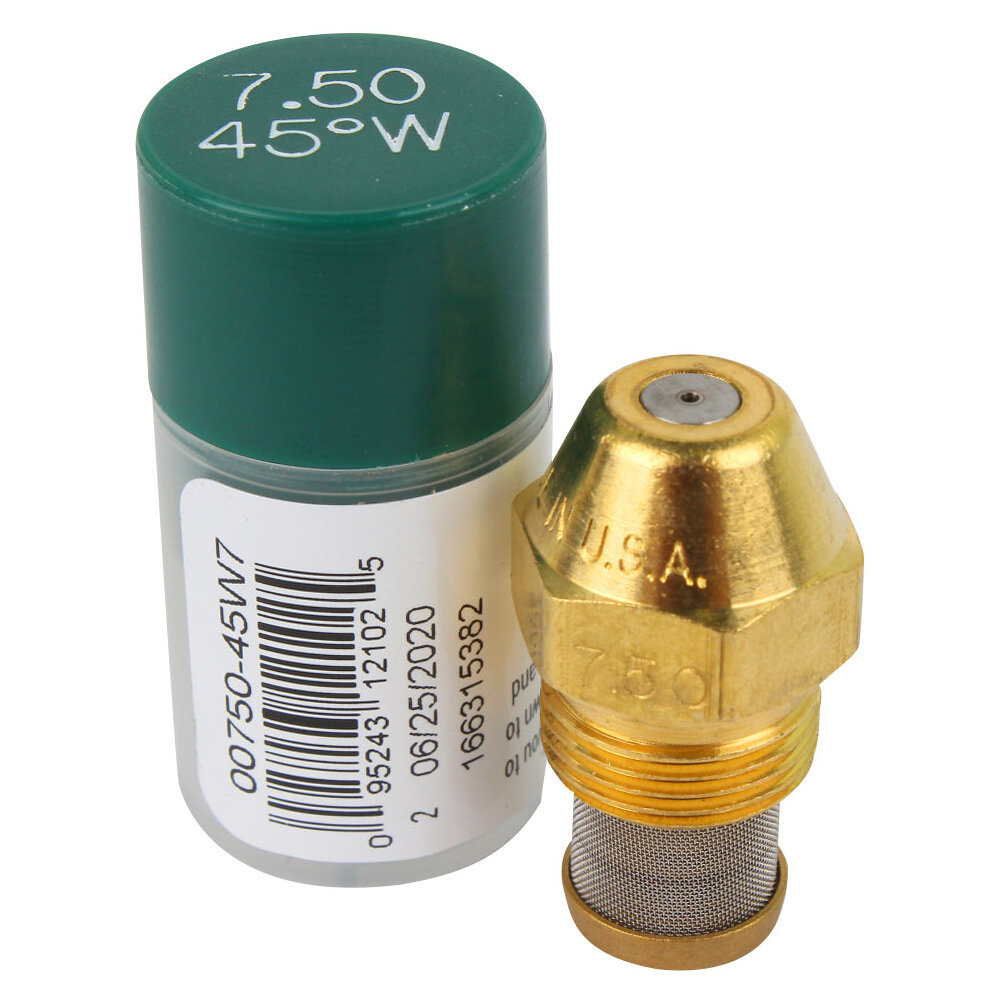 Форсунка Delavan 7.50GPH, 45W, 00750-45W7, W - образная форма распыла, угол 45 градусов, для дизеля — фото 1