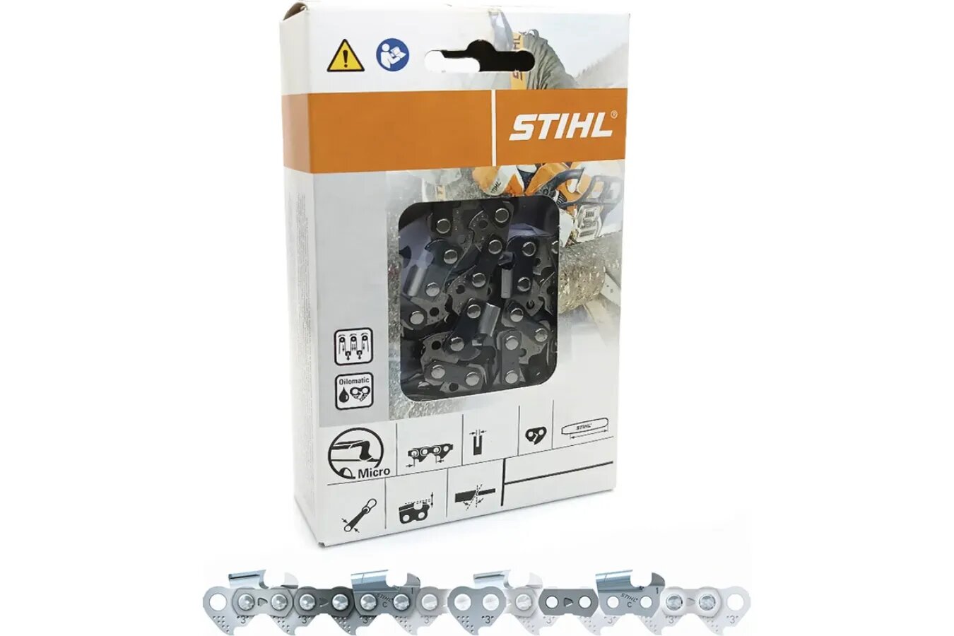 Пильная цепь STIHL "Rapid Micro 26", 67 звеньев, полудолотообразные зубья