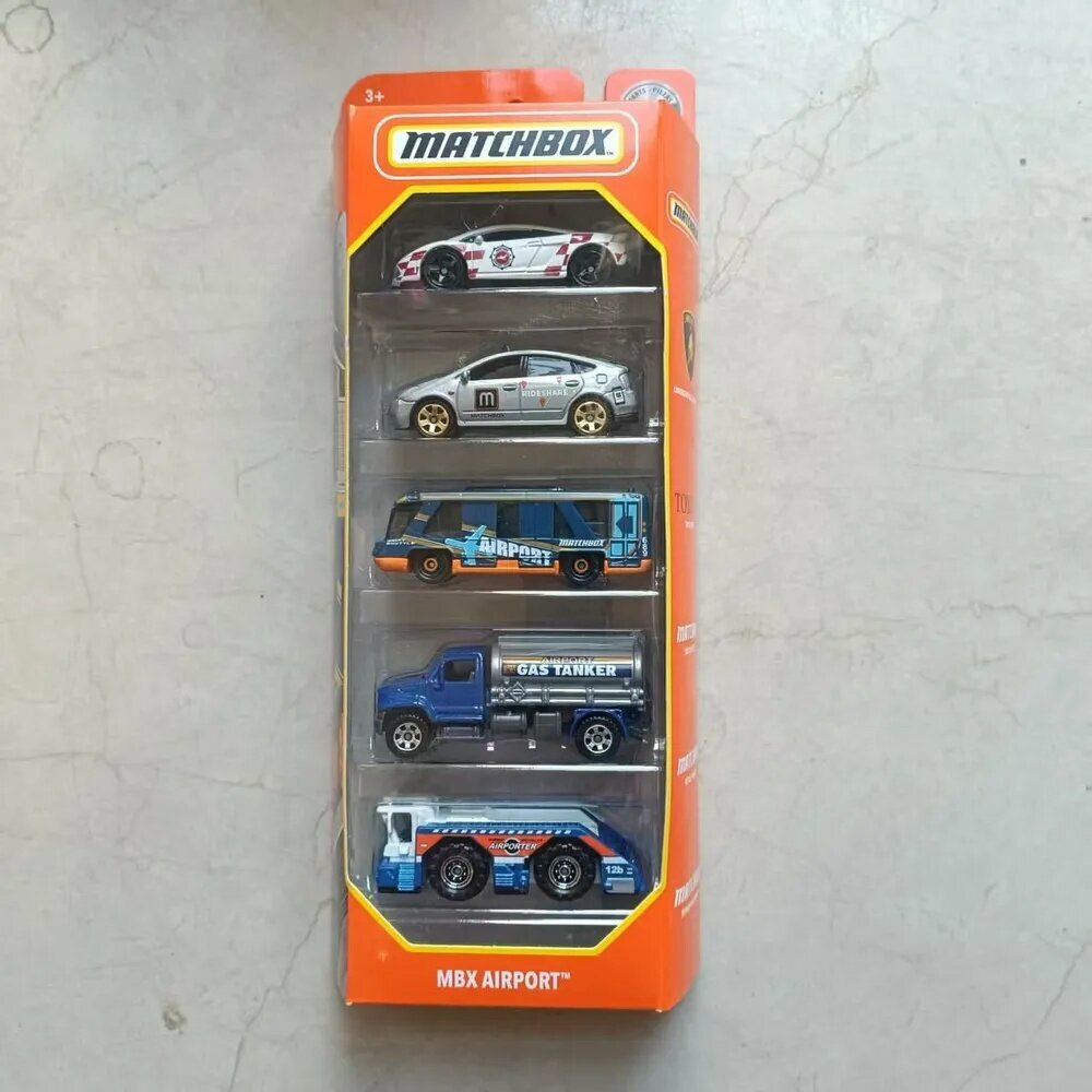 Matchbox , литые модели автомобилей 1:64, набор из 5 машинок, металлические машинки(C1817-MBX AIRPORT)
