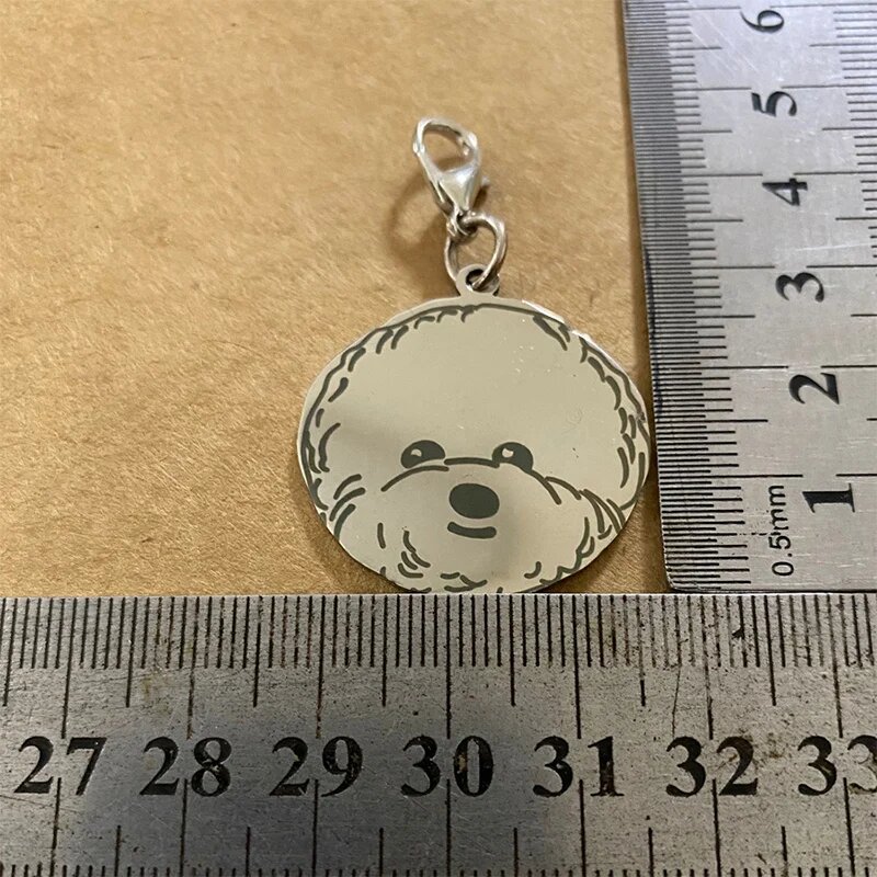 Бирка для собак Bichon frise из нержавеющей стали