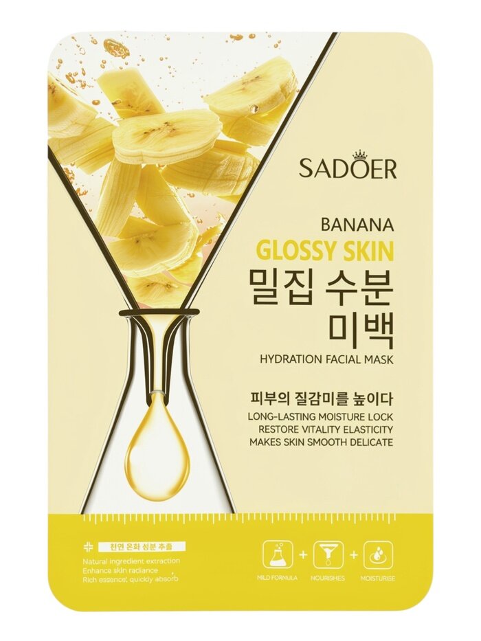 Успокаивающая маска для лица Sadoer "Банан", 25 мл