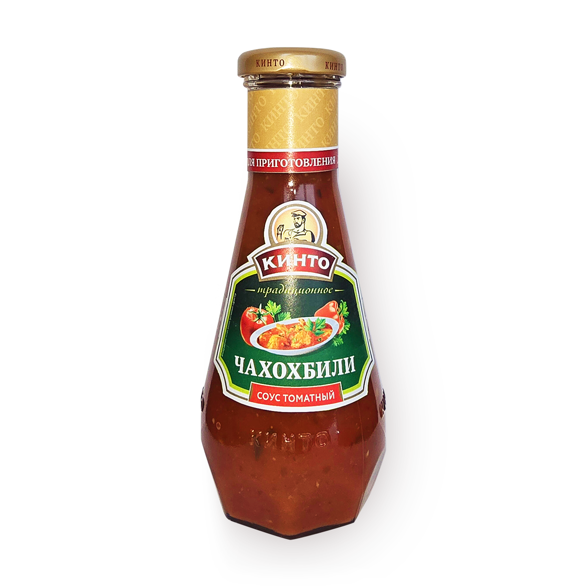 Соус Кинто "Чахохбили", томатный, стеклянная бутылка, 1 упаковка