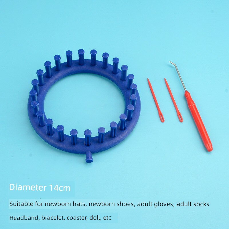 Маленькая вязальная спица для детских шапочек DIY набор для малышей с инструкцией и нитками
