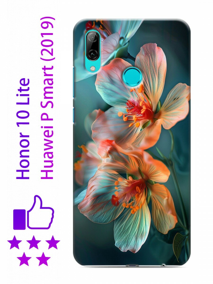 Чехол для Huawei P Smart (2019) с принтом для женщин с цветочками (Хуавей П Смарт 2019)