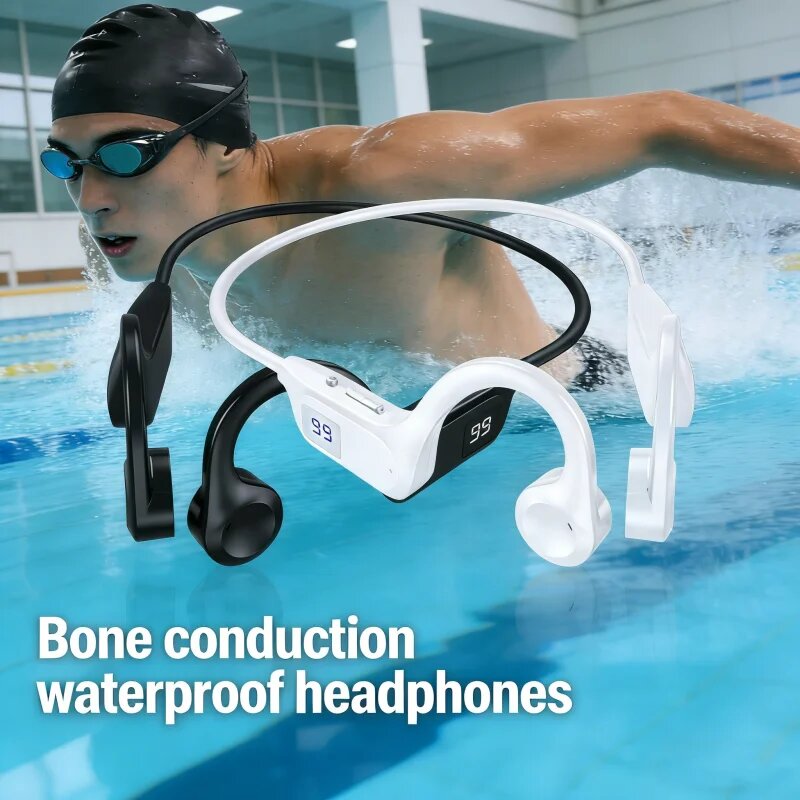 Lenovo Wireless Bone Conduction Headphones Bluetooth Черный, Black — фото 1