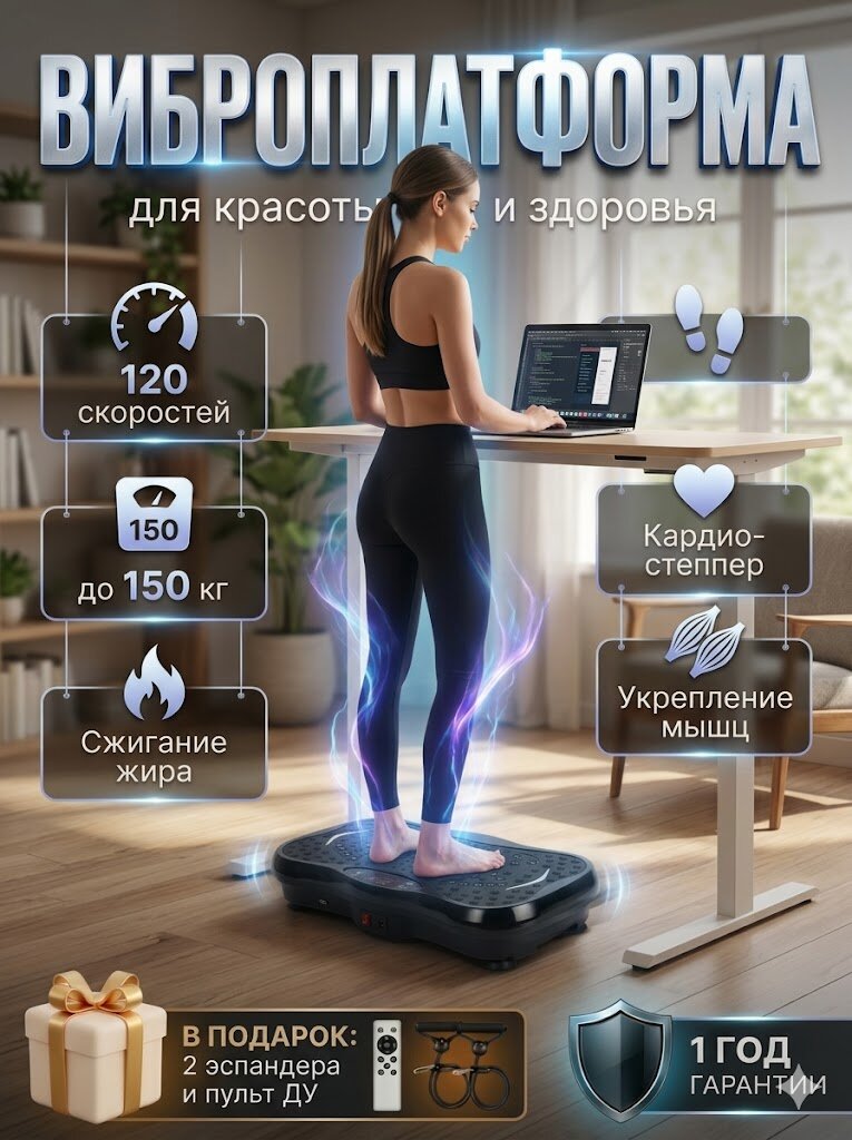 Виброплатформа для похудения, jindodo AZ-808 нагрузка 150 кг