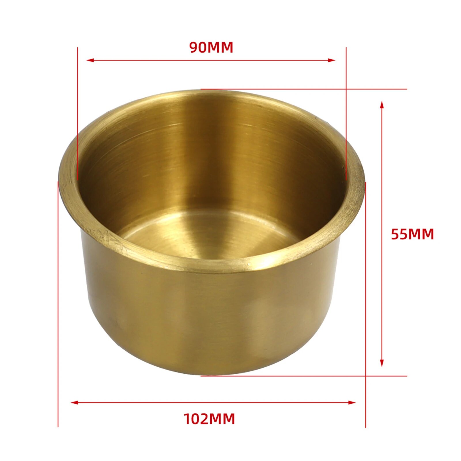 Латунный встраиваемый подстаканник 9x5.5cm Golden