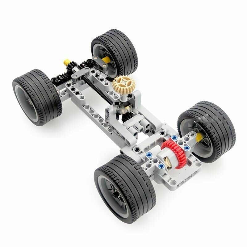 Ручная сборка MOC-88745: Шасси автомобиля из мелких деталей