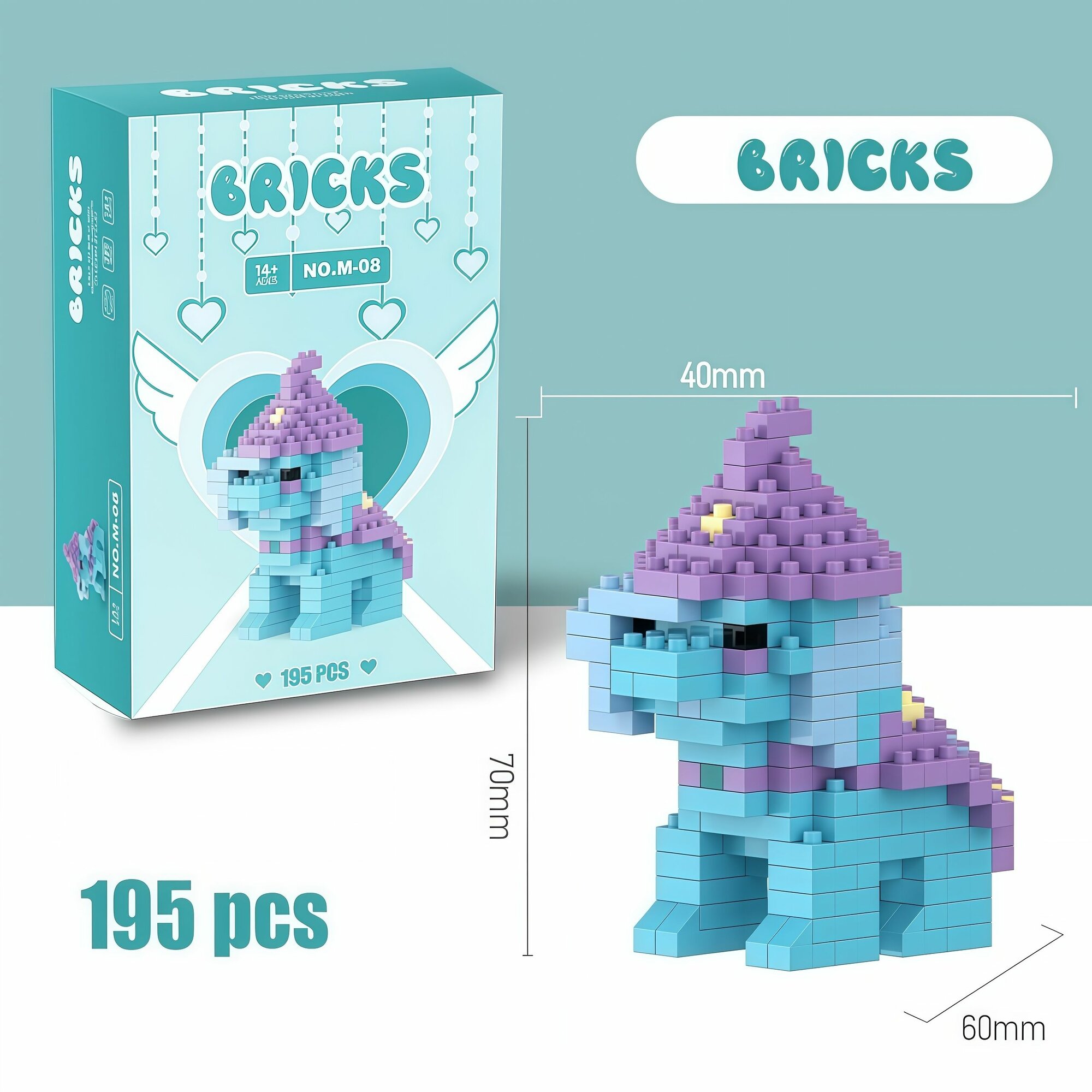 Мини-конструктор, 3D фигурка/игрушка из мультиков,