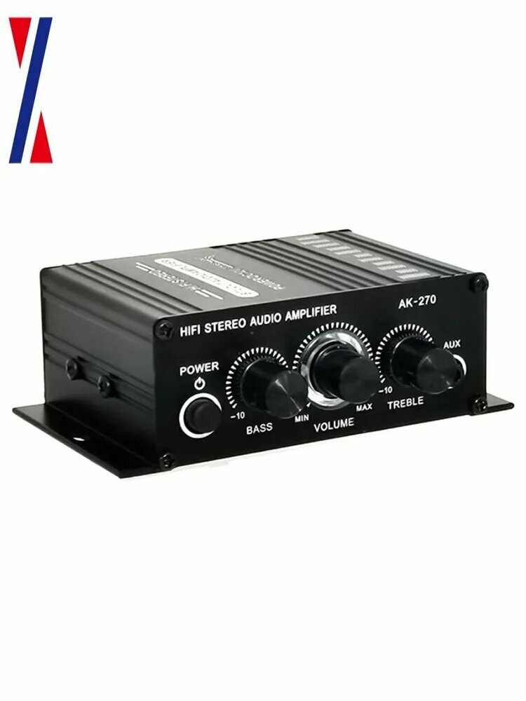 (J K V W) -270 AK270 12V Mini HIFI Усилитель мощности Аудио совместим с домашнего кинотеатра 2-канальный усилитель USB/SD AUX Input