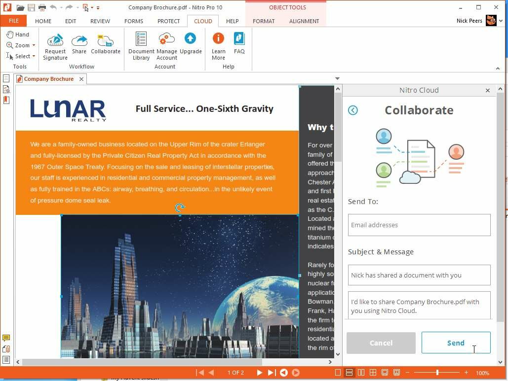 Nitro PDF Pro 10 Ключ (1 PC) • Цифровой ключ • регион Весь мир