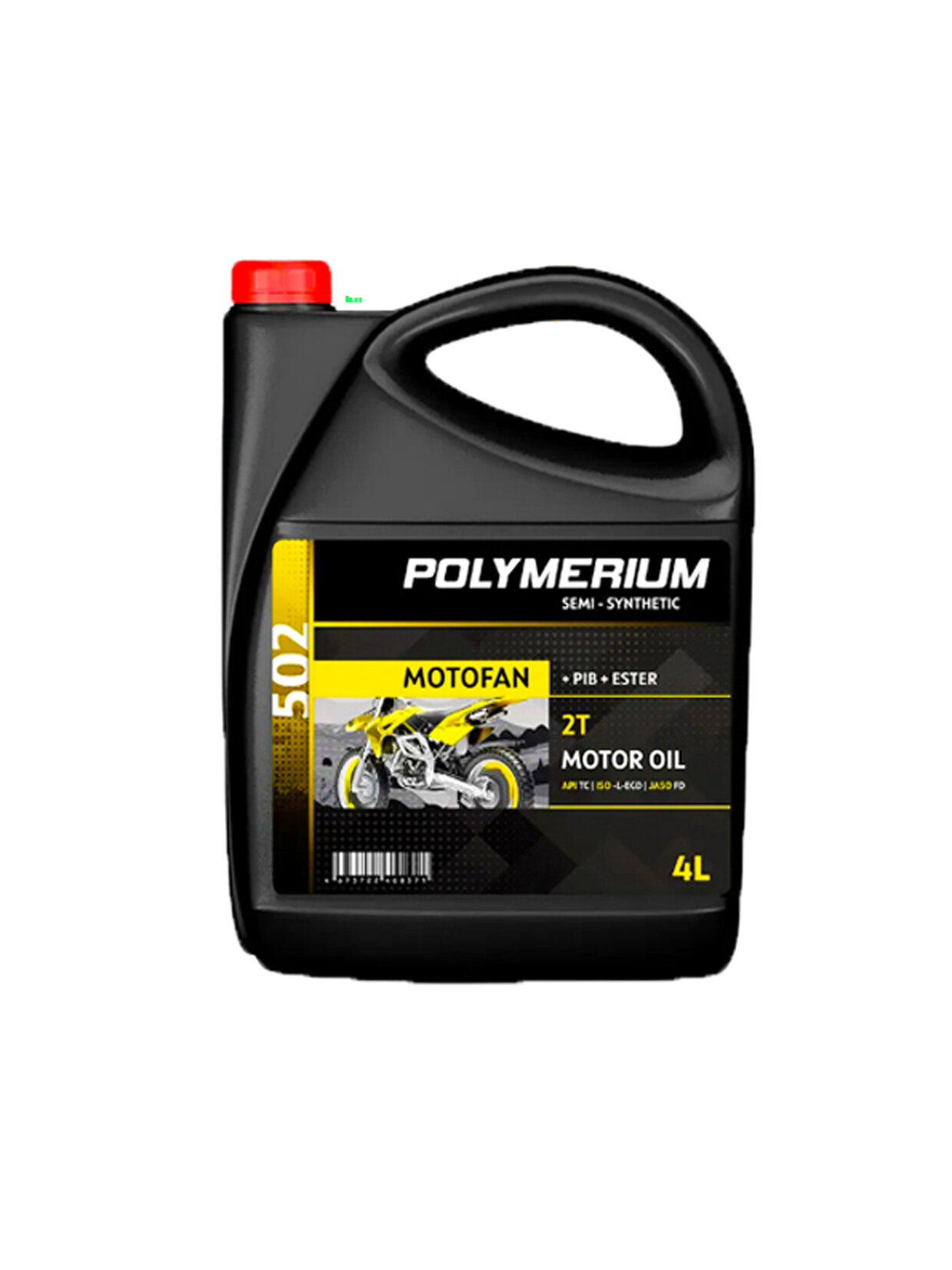 Масло моторное 502 Polymerium MOTOFAN, для двухтактных двигателей, 2T, 4 л