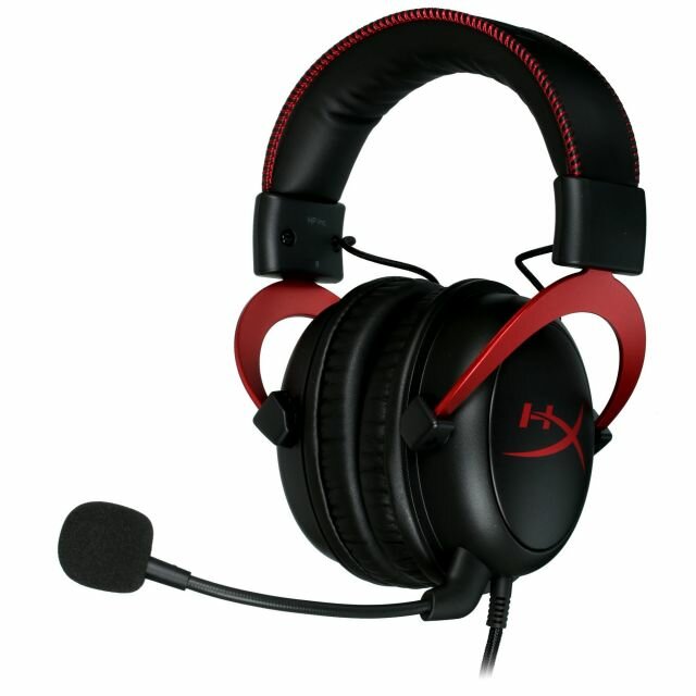 Компьютерная гарнитура HyperX Cloud II red полноразмерные, с микрофоном, чёрные