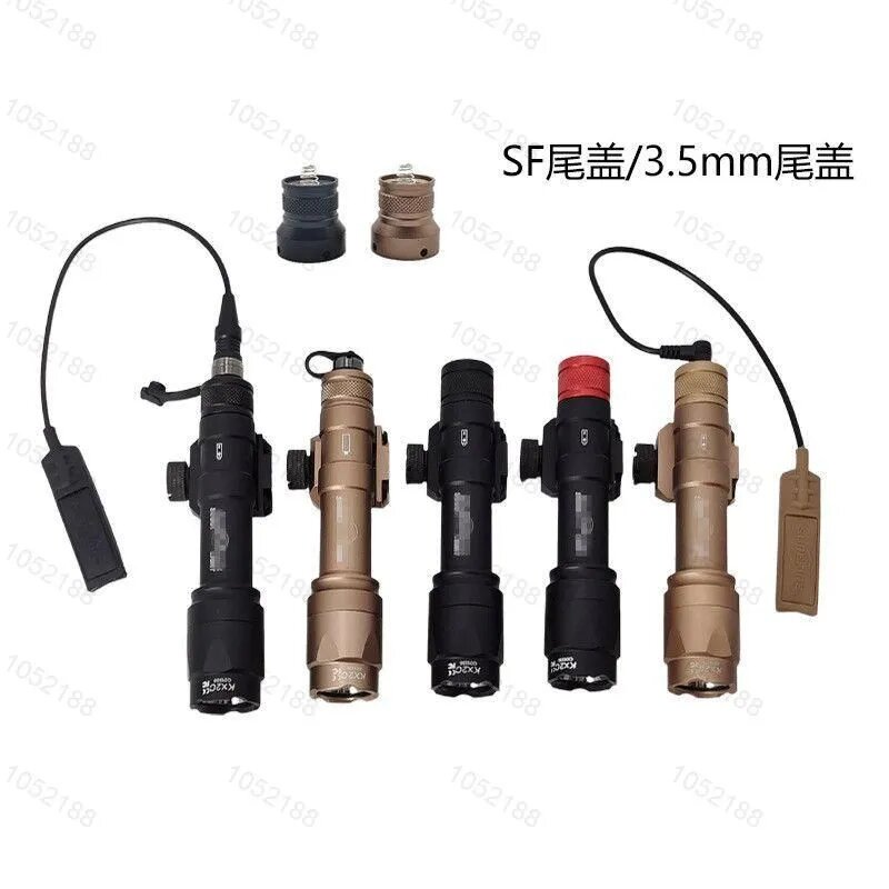 Тактический фонарь M600 SureFire, Ручной тактический фонарь, коричневый корпус, с креплением, для охоты — фото 1