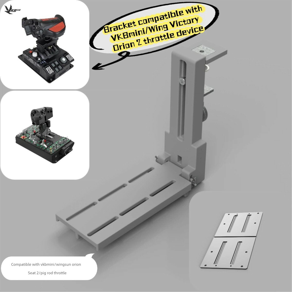 Держатель ручки Yoke A10 Серый совместим с малым рукояткой VKB