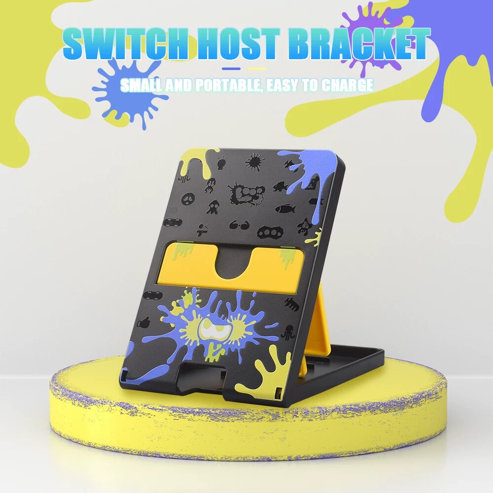 Регулируемая складная подставка для Nintendo Switch Lite в стиле Blue and Yellow Jet, поддержка OLED