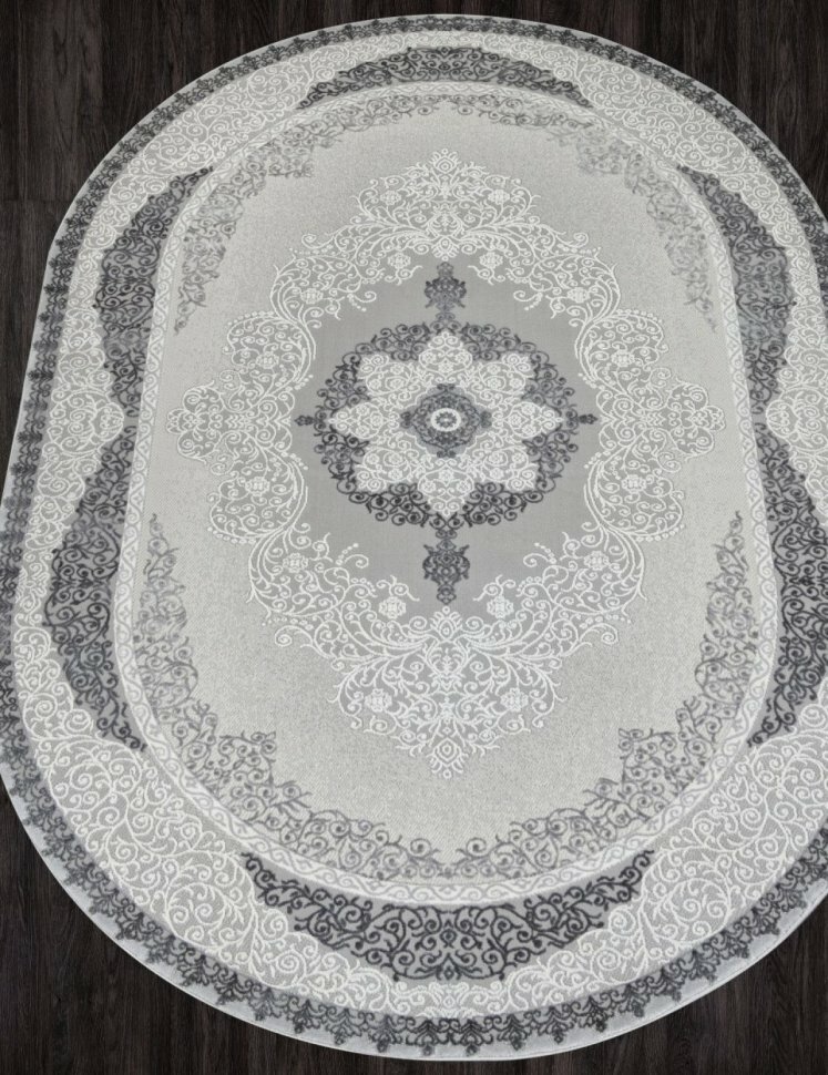 Ковер GL074G - GREY / GREY - Овал - коллекция NENSI (2 х 2.9 м)