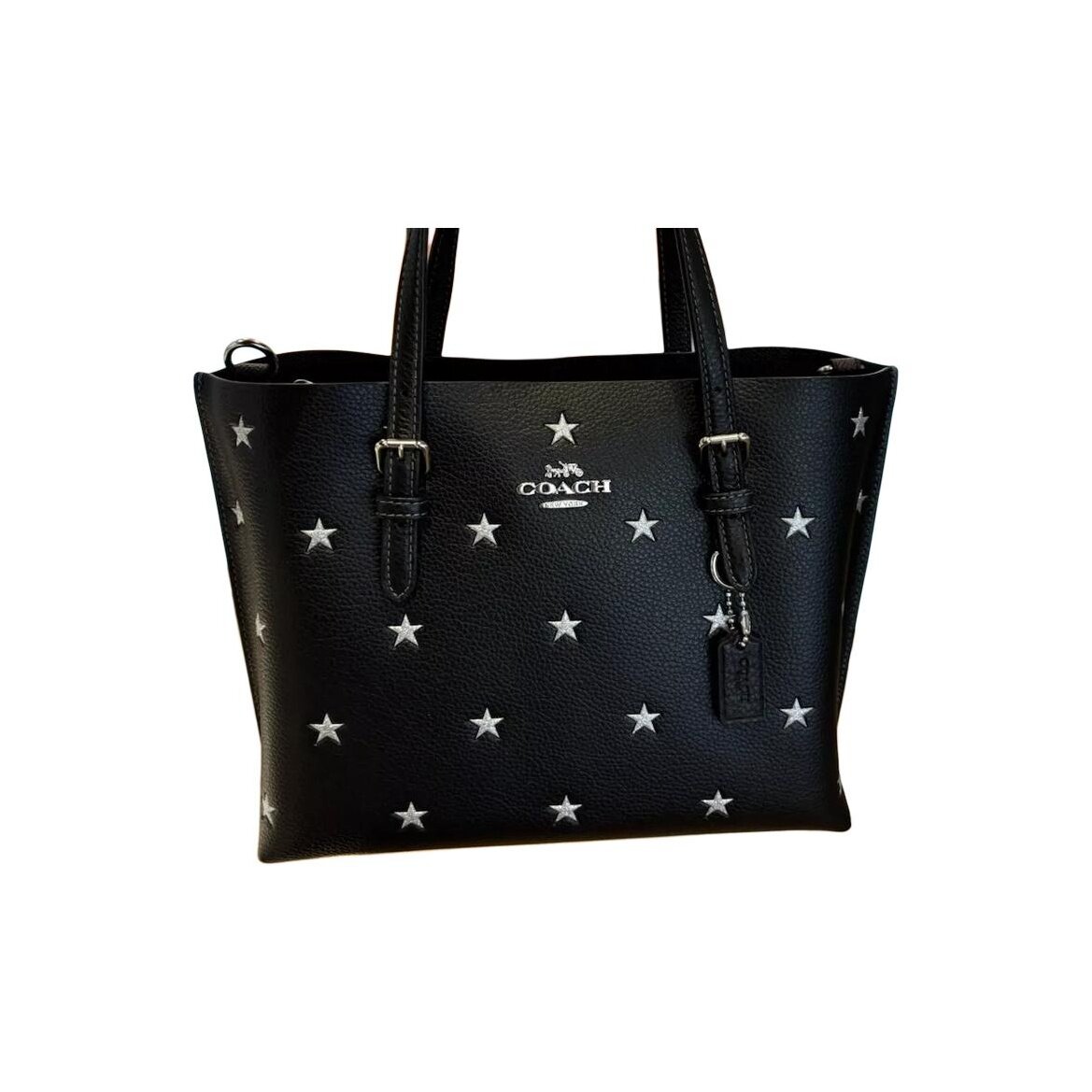 Сумка Coach Mollie, фактура тиснение, черный — фото 1