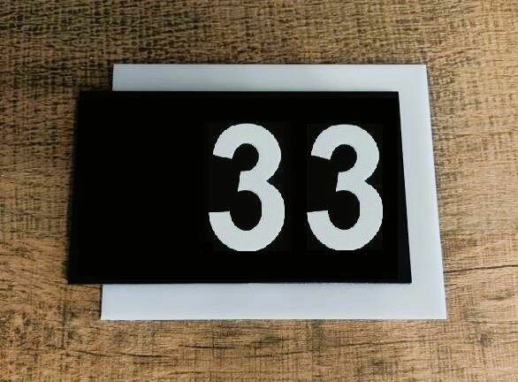 Цифры на дверь, табличка с номером 33