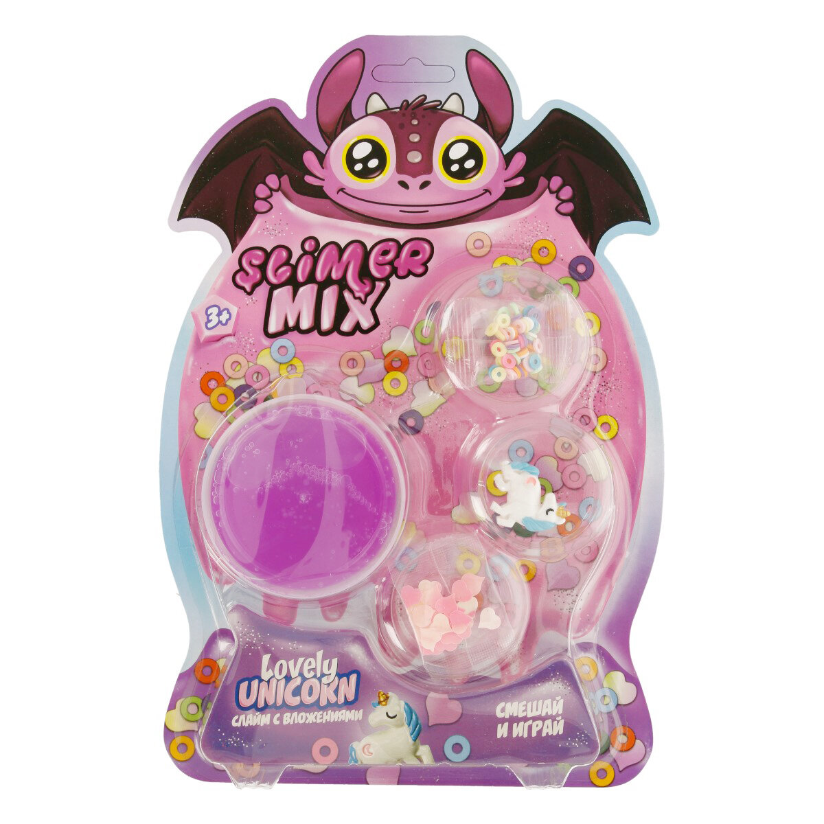Slimer игрушка в наборе Lovely UNICORN SR150 18x4x27 см материал антистресс